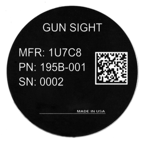 Photo-Imaged Aluminum UID Labels - Express